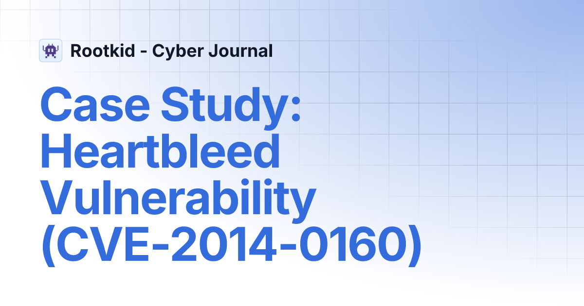 Case Study: Heartbleed Vulnerability (CVE-2014-0160) | Rootkid - Cyber Journal
