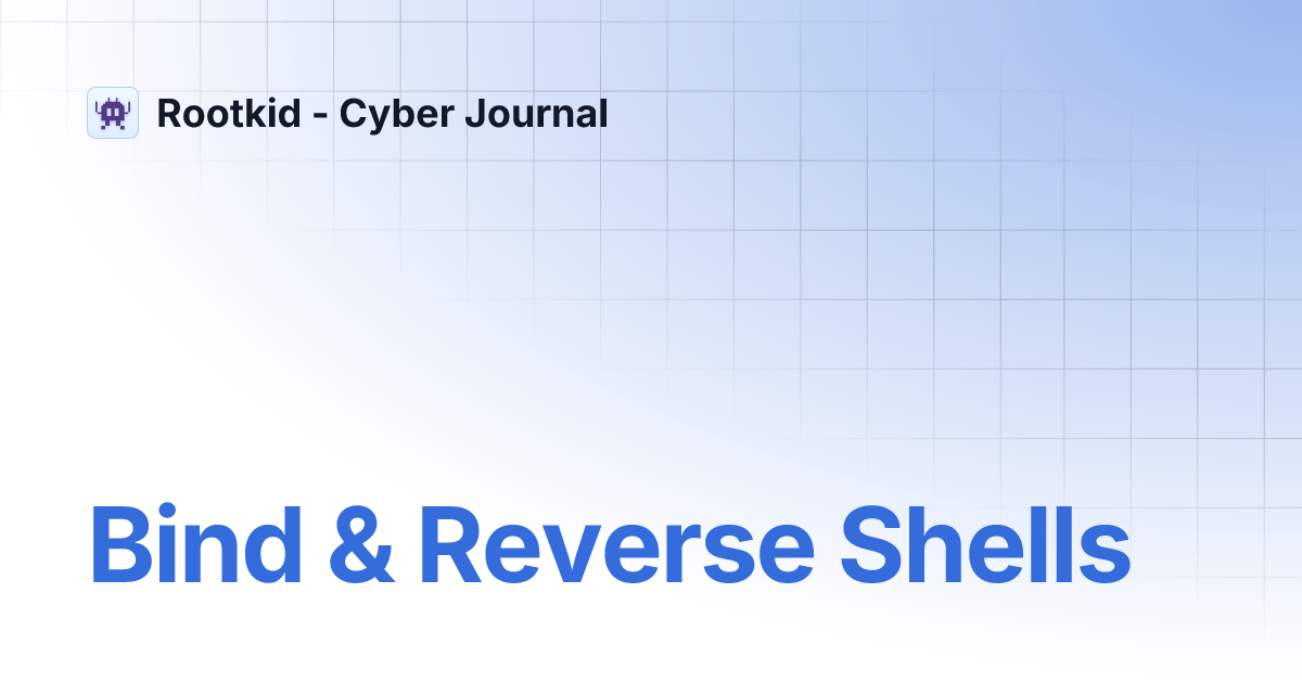 Bind & Reverse Shells | Rootkid - Cyber Journal